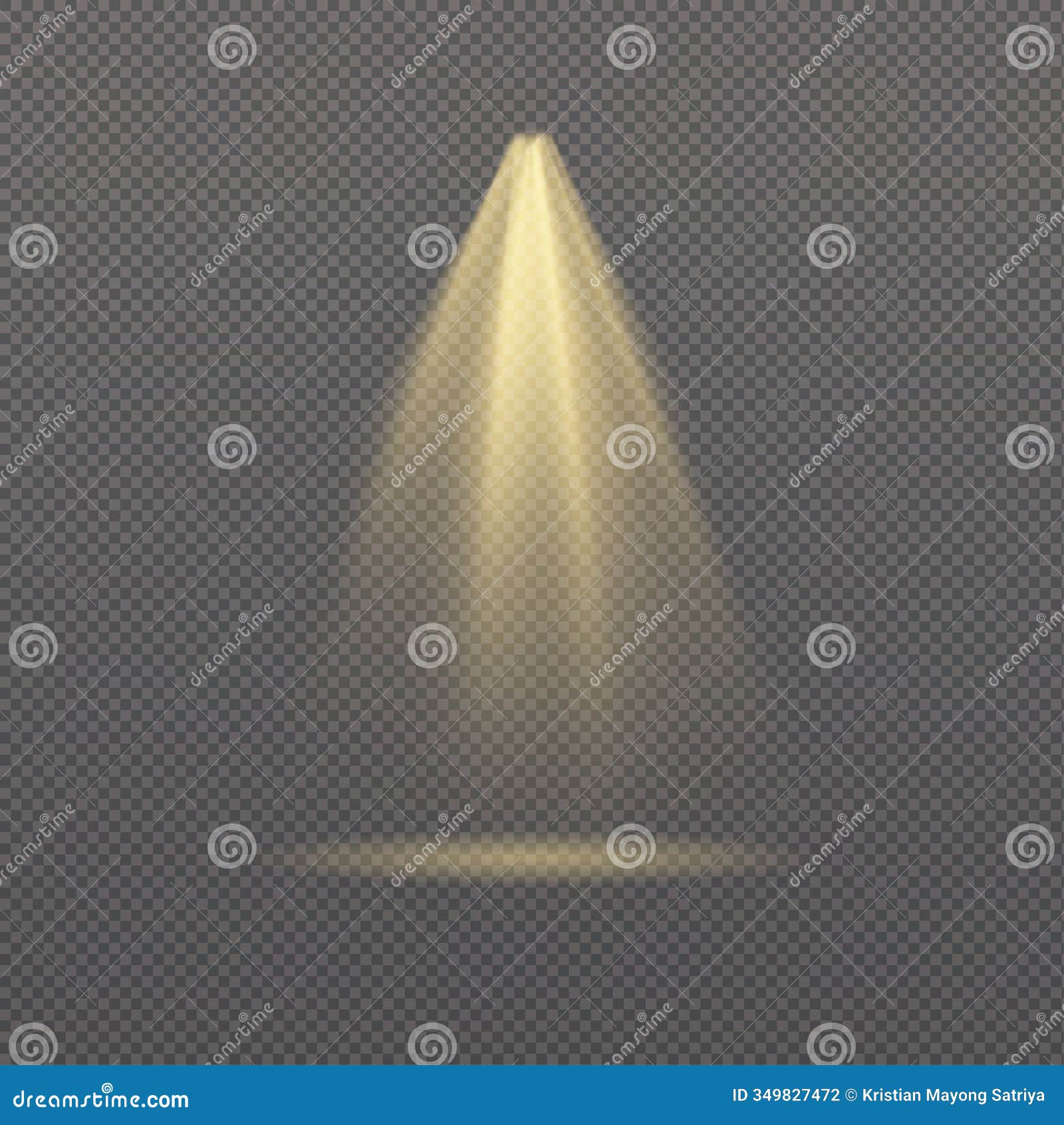 Set Of Yellow Spotlight, Projector Light Effect. Cartoon Vector ...