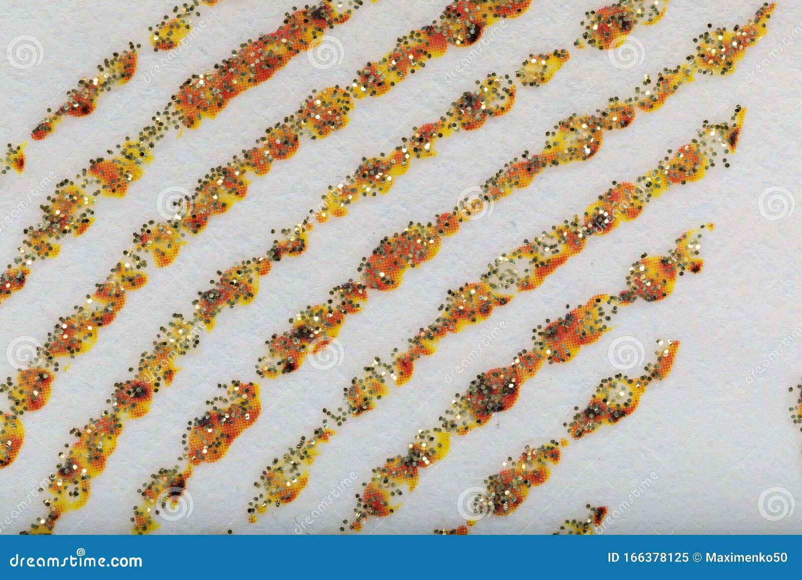 Yellow Spots of Paint with Sparkles on White Stock Image - Image of ...