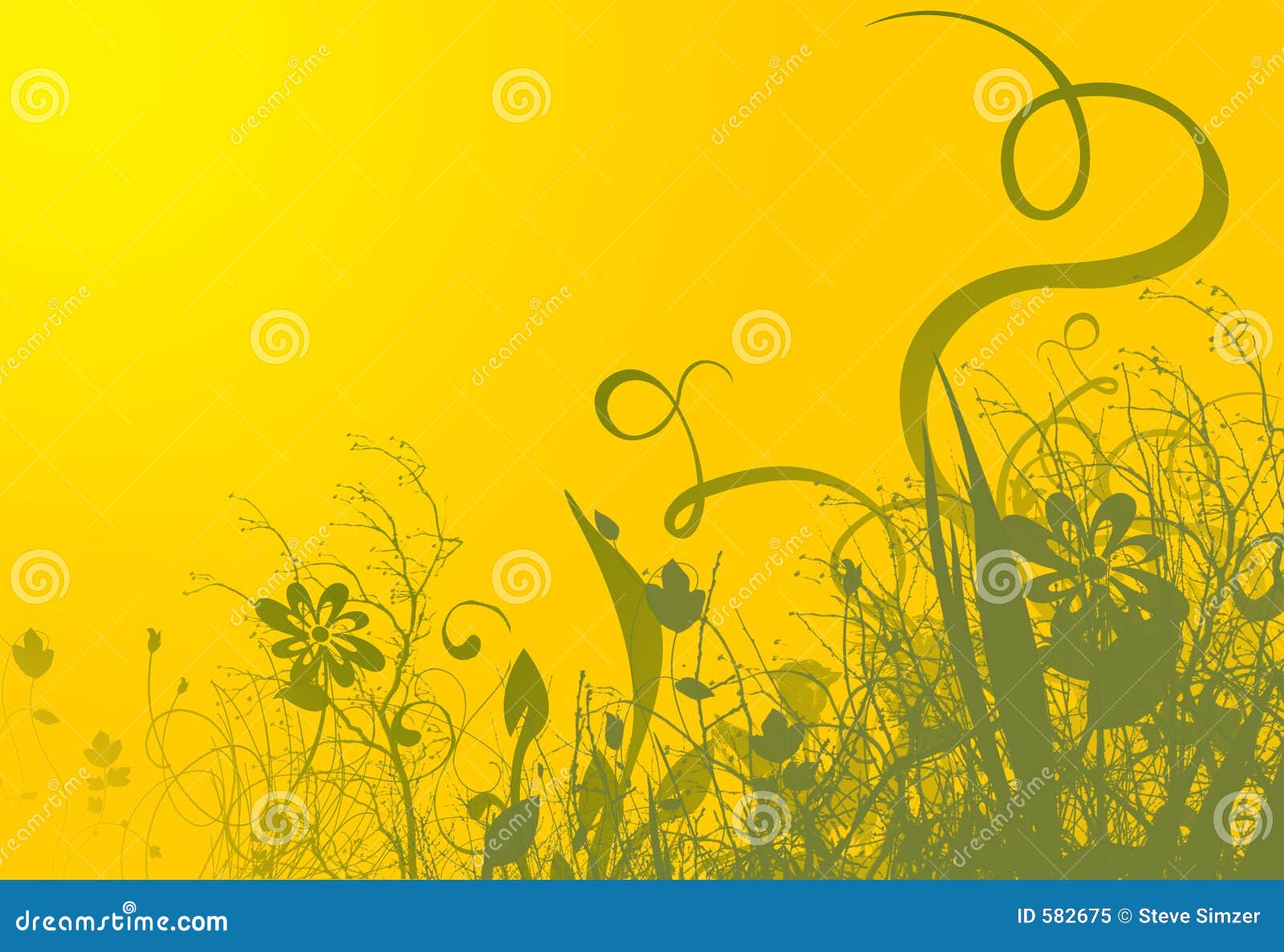 Yellow spring background stock illustration. Illustration of spread ...