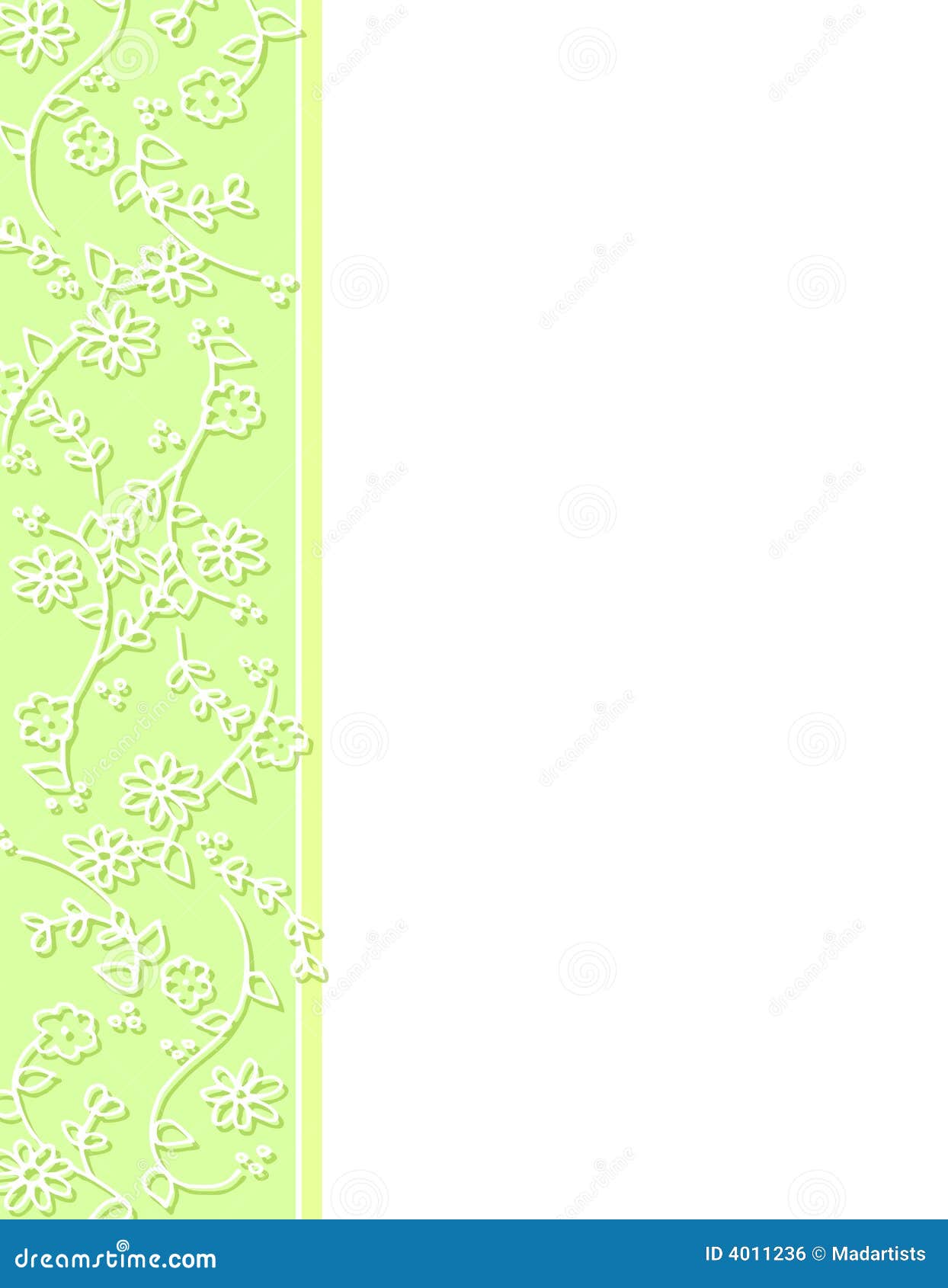 Yellow Spring Flower Vine Border 2 Stock Illustration - Illustration of ...