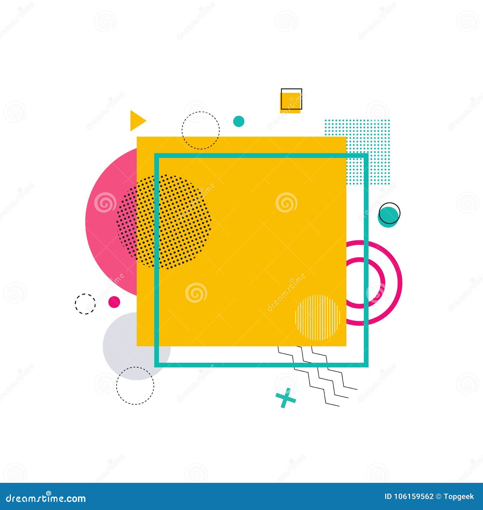 Yellow Square with Frame on Vector Illustration Stock Vector ...