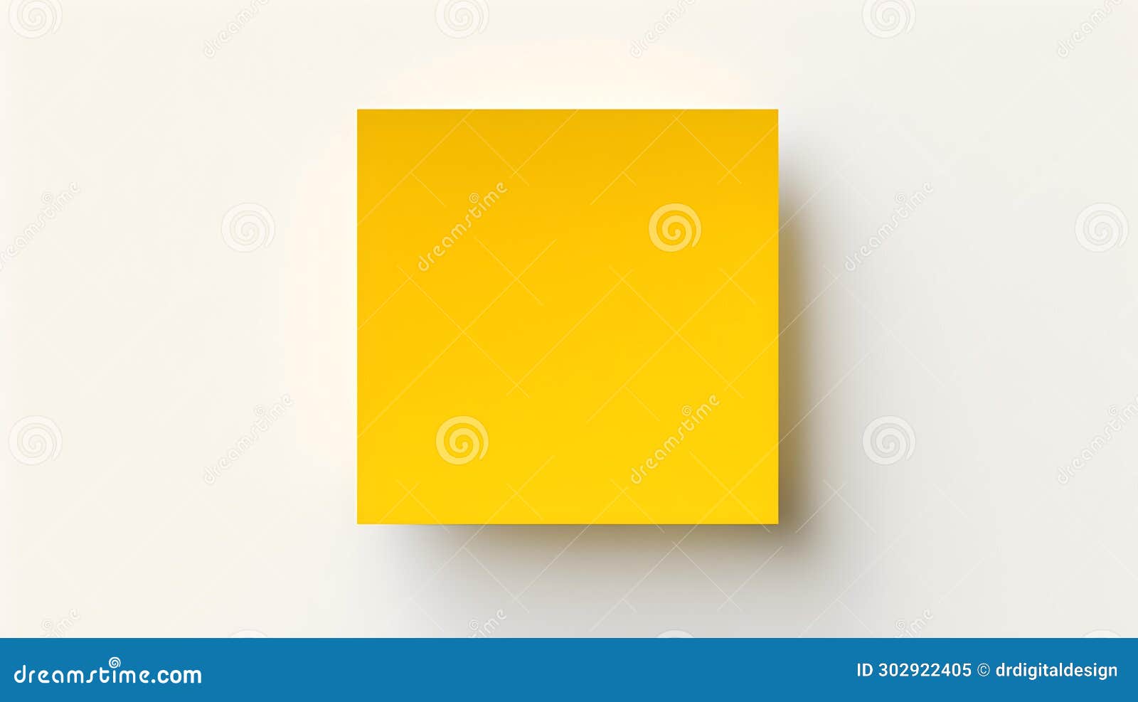 Yellow Square Paper Note on a White Background. Brainstorming Template ...