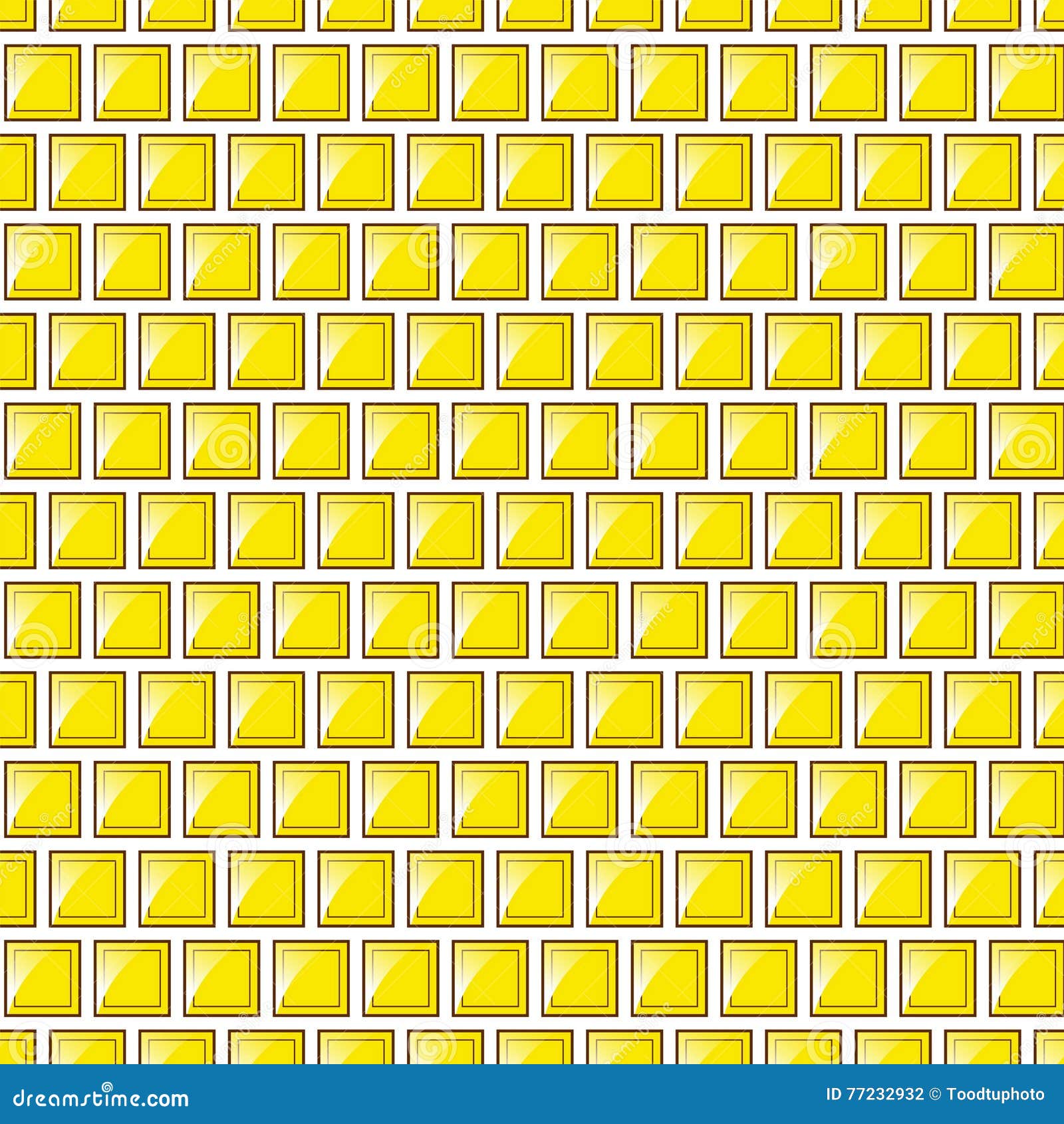 Yellow Square Pattern Glossy Stock Vector - Illustration of shiny ...