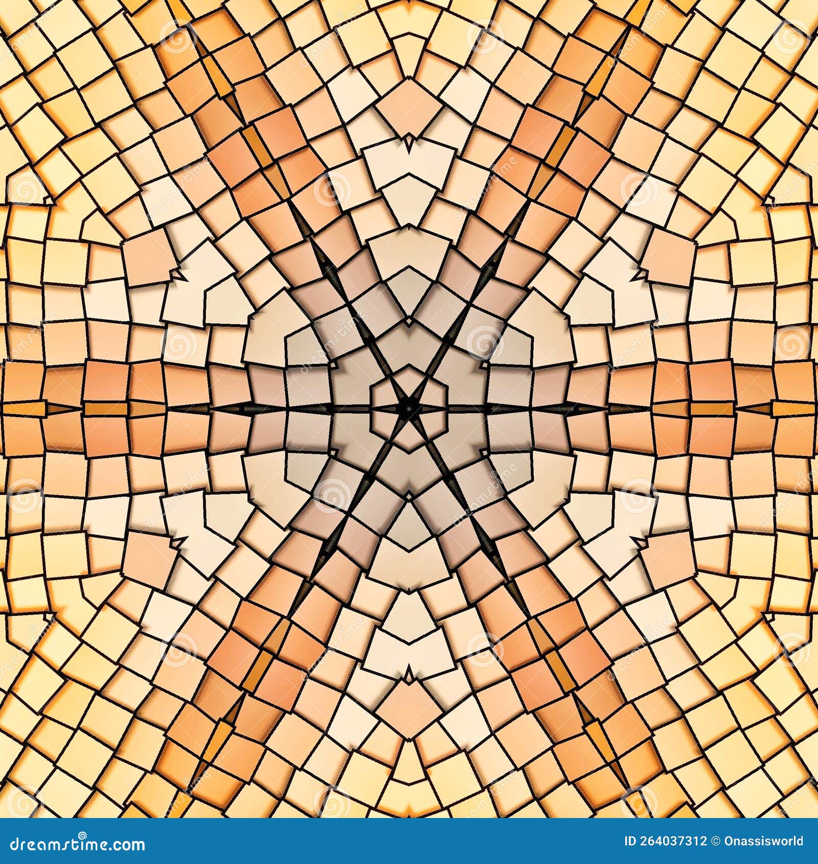 Yellow Squares Abstract Background Shapes and Blurs Stock Illustration ...