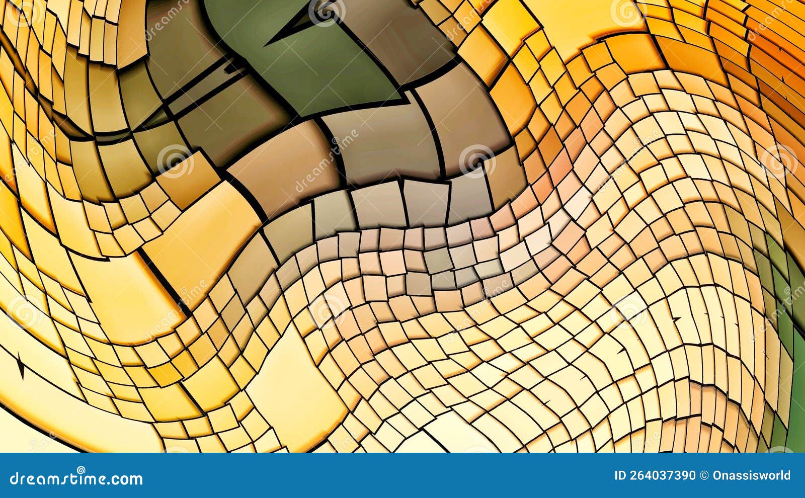 Yellow Squares Abstract Background Shapes and Blurs Stock Illustration ...