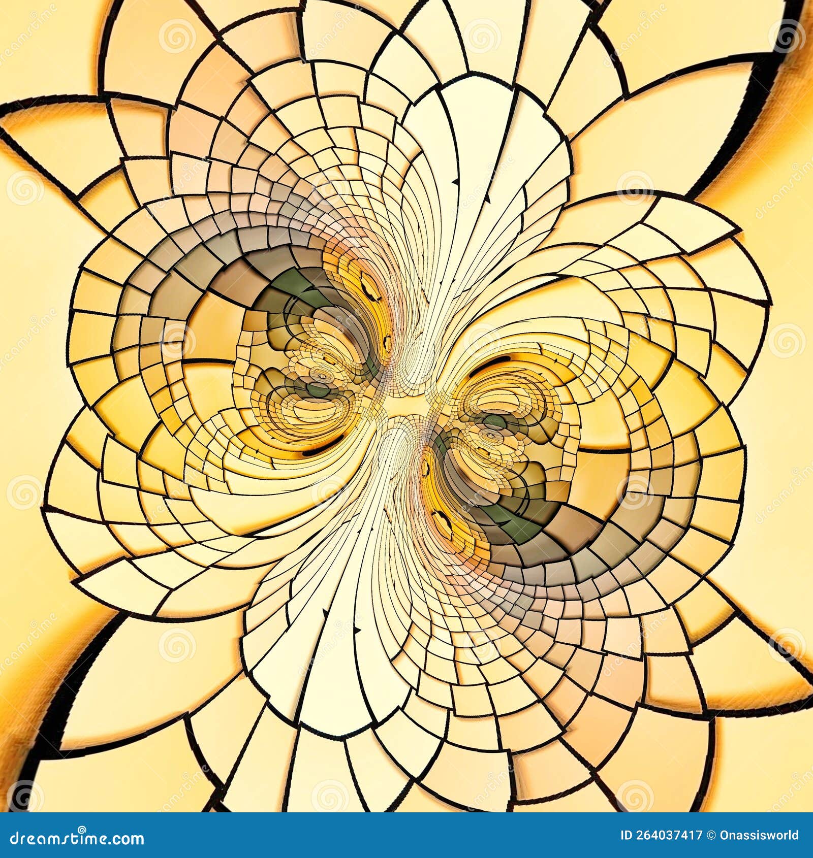 Yellow Squares Abstract Background Shapes and Blurs Stock Illustration ...