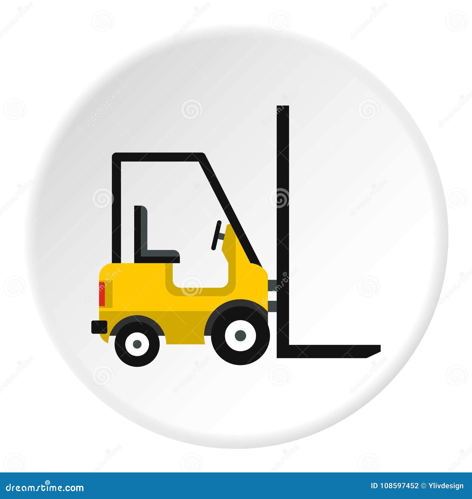Stacker Loader Icon Digital Red Cartoon Vector | CartoonDealer.com ...