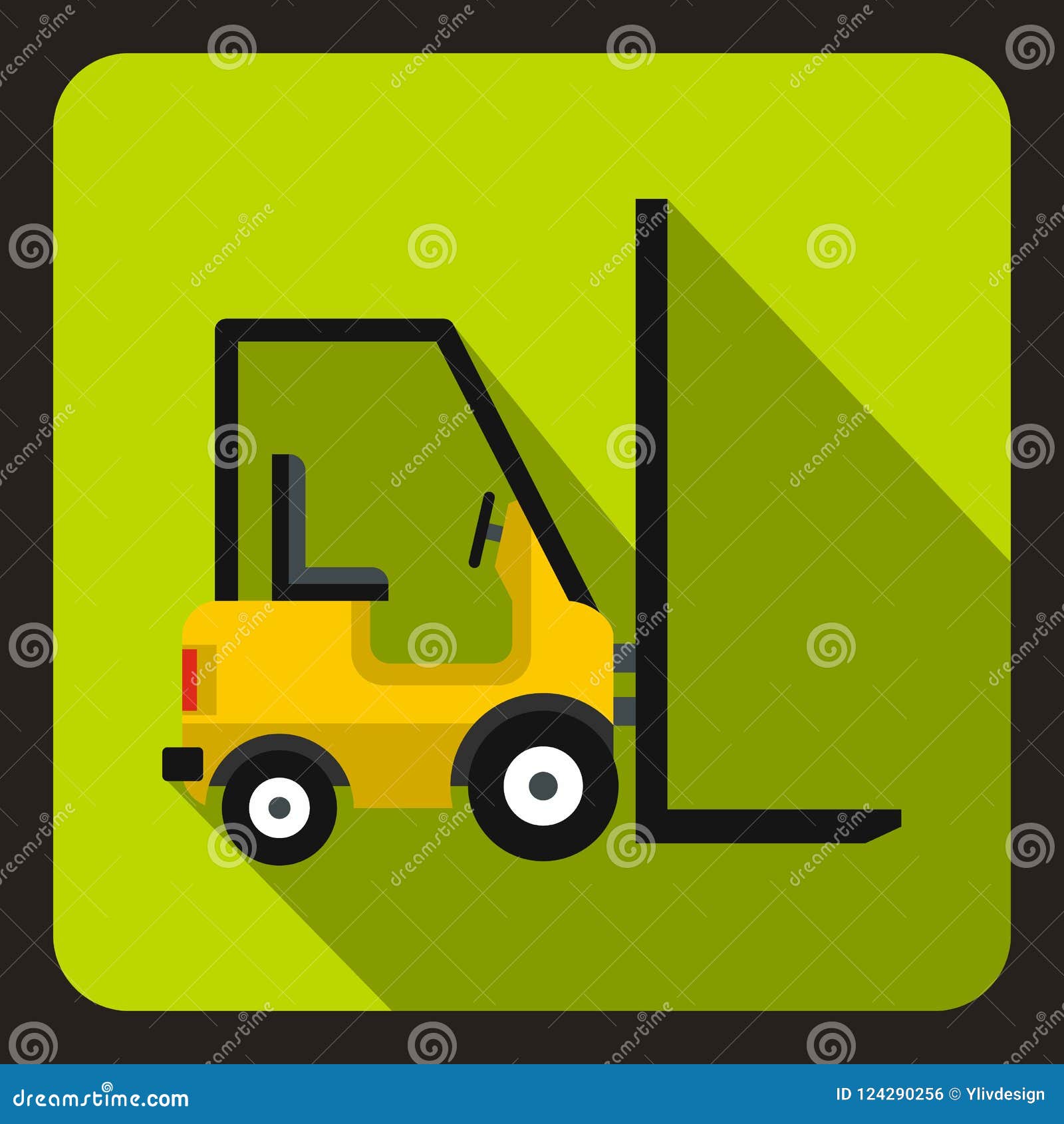 Stacker Loader Icon Digital Blue Vector Illustration | CartoonDealer ...