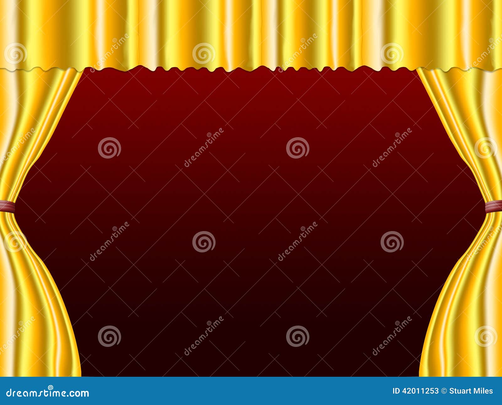 Yellow Stage Shows Text Space and Copyspace Stock Illustration ...