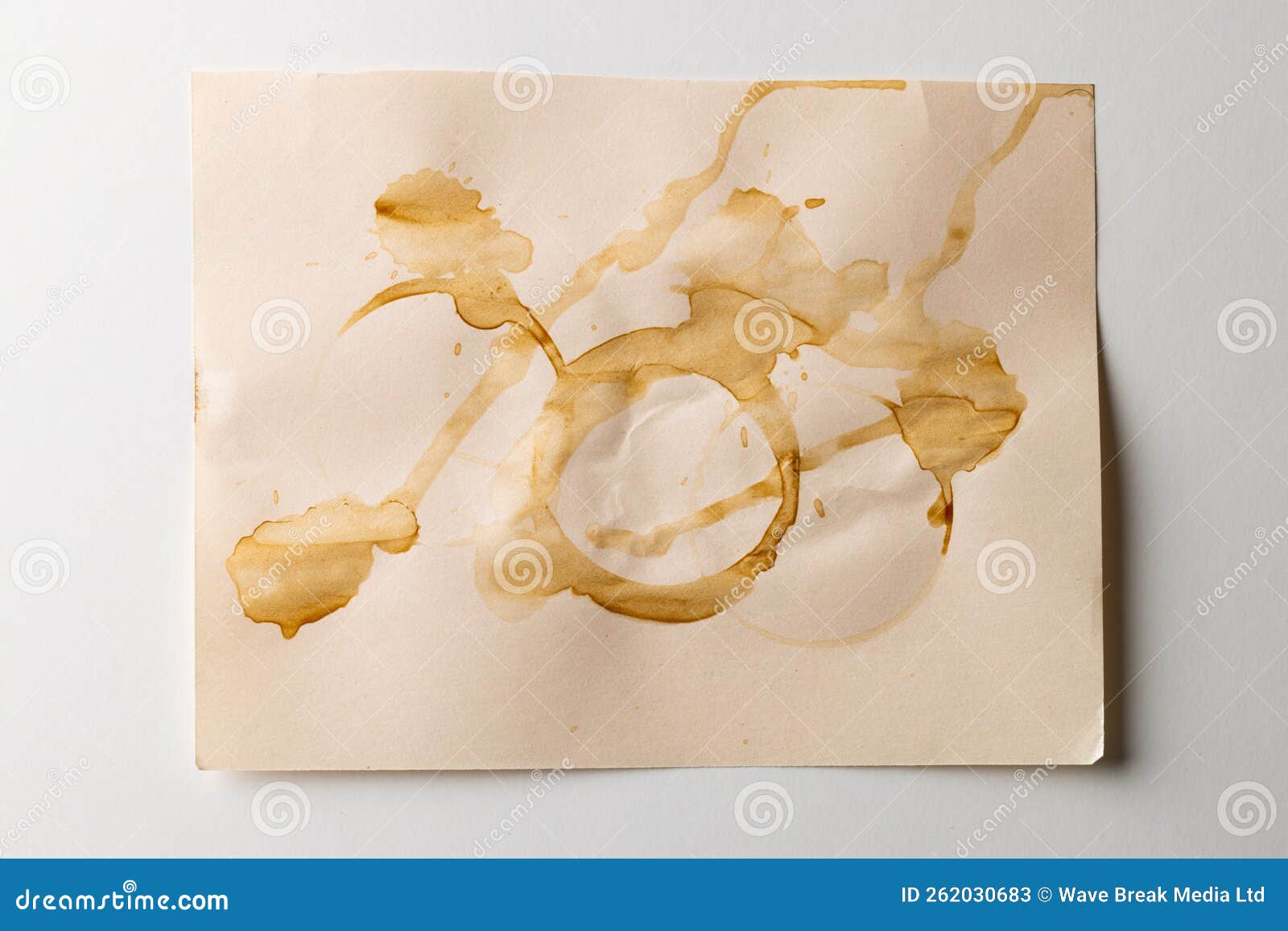 Yellow Stained Memo Note with Copy Space on White Background Stock ...