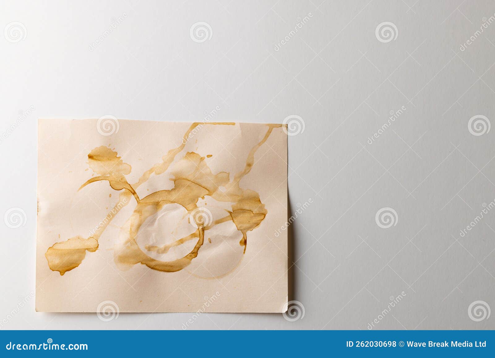 Yellow Stained Memo Note with Copy Space on White Background Stock ...