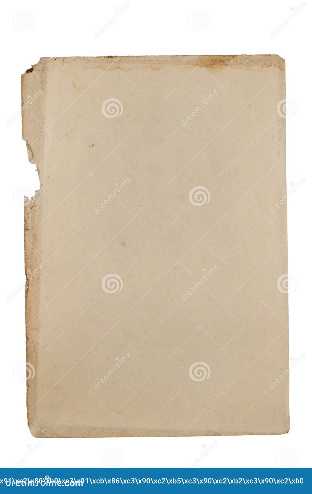 Yellow Stained Paper, Texture, Old Sheets from a Book, Isolate on a ...