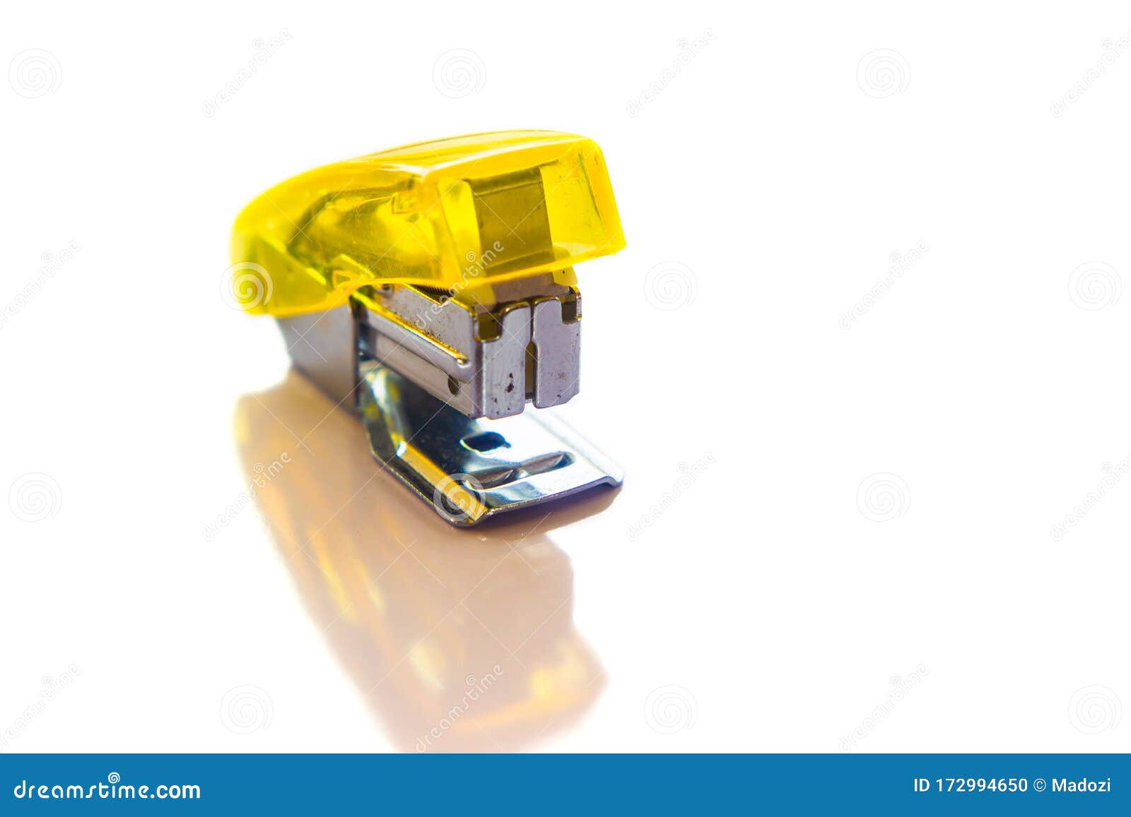 Yellow Stapler Isolated on White Background Stock Photo - Image of ...
