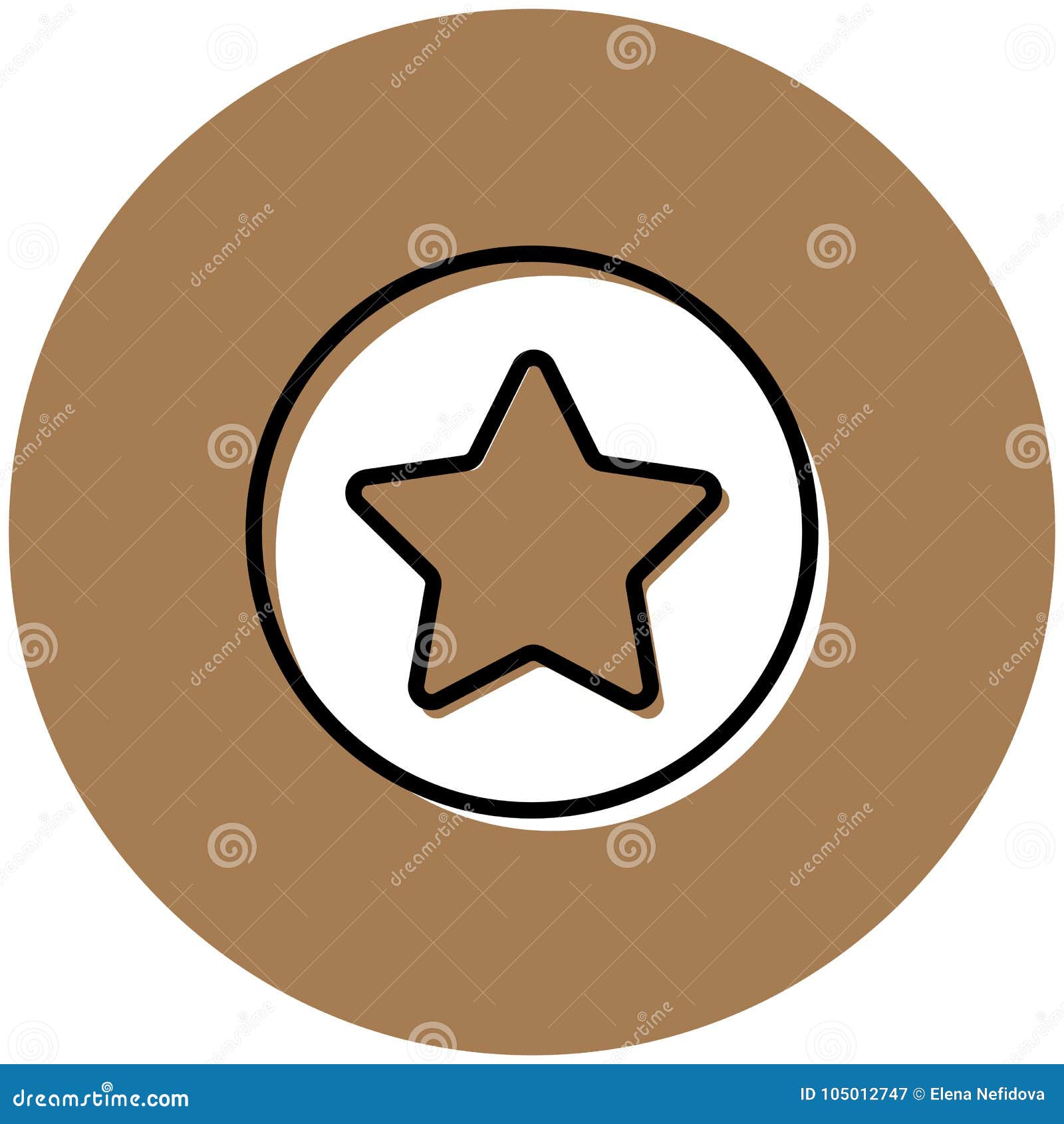 Yellow Star Button Icon Vector Illustration Stock Vector - Illustration ...