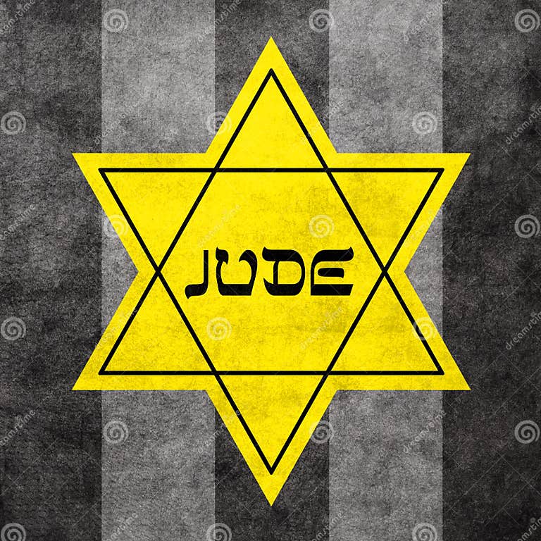 Yellow Star of David stock illustration. Illustration of berlin - 16667288