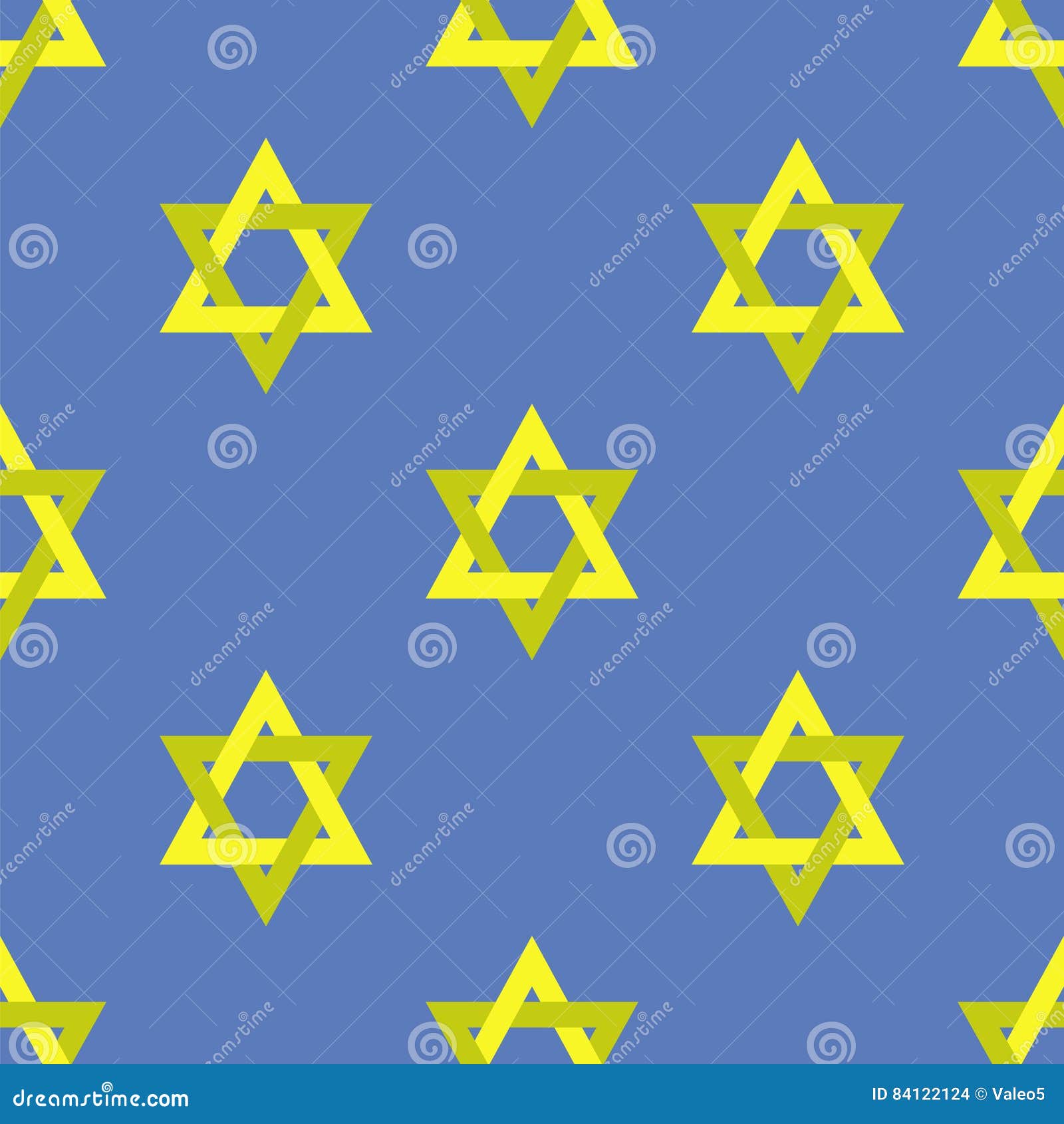 Yellow Star of David Seamless Pattern Stock Vector - Illustration of ...