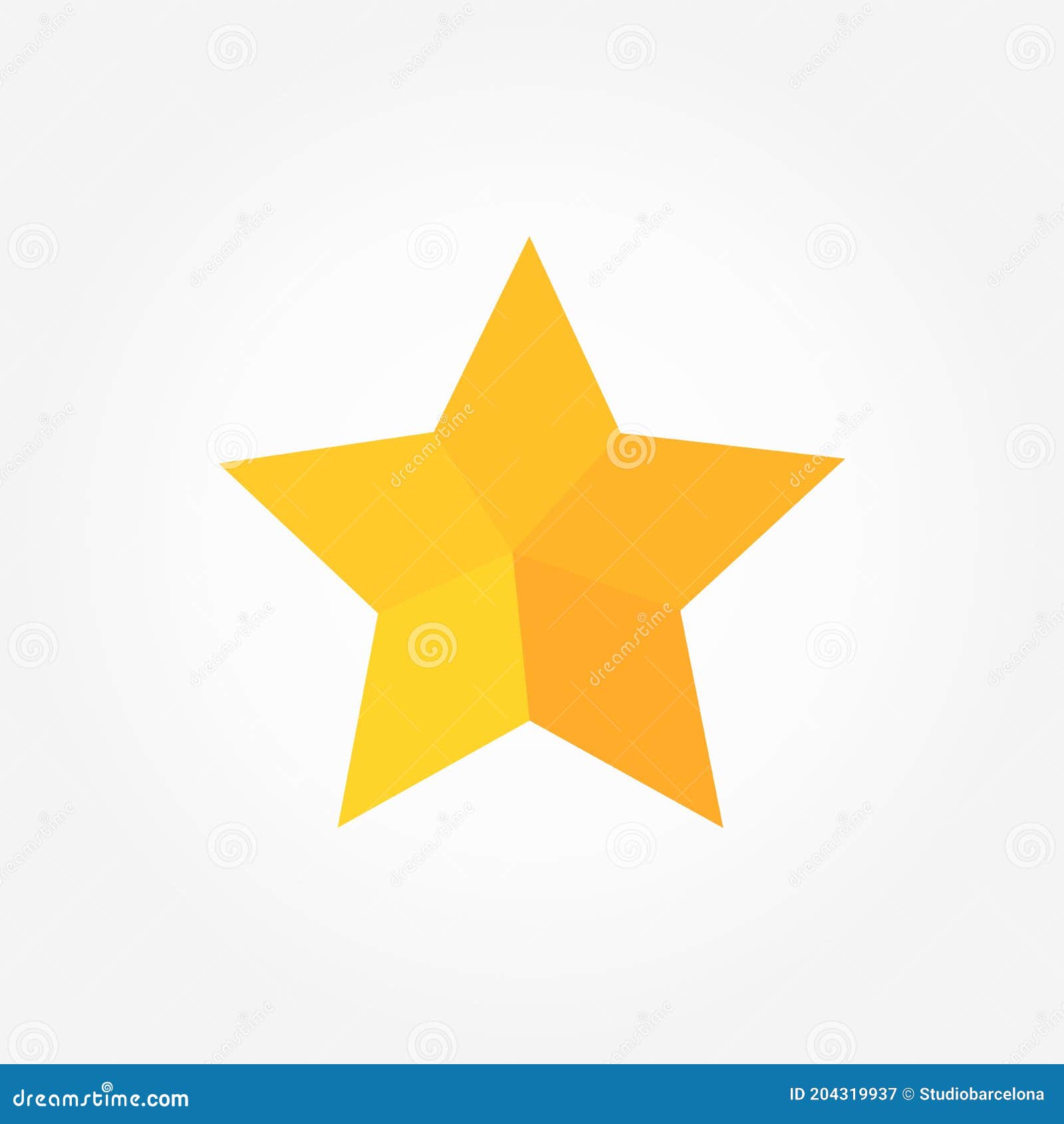 Yellow Star Flat Design Icon Stock Vector - Illustration of color ...