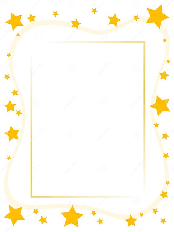 Yellow star frame stock vector. Illustration of celebrate - 2510605