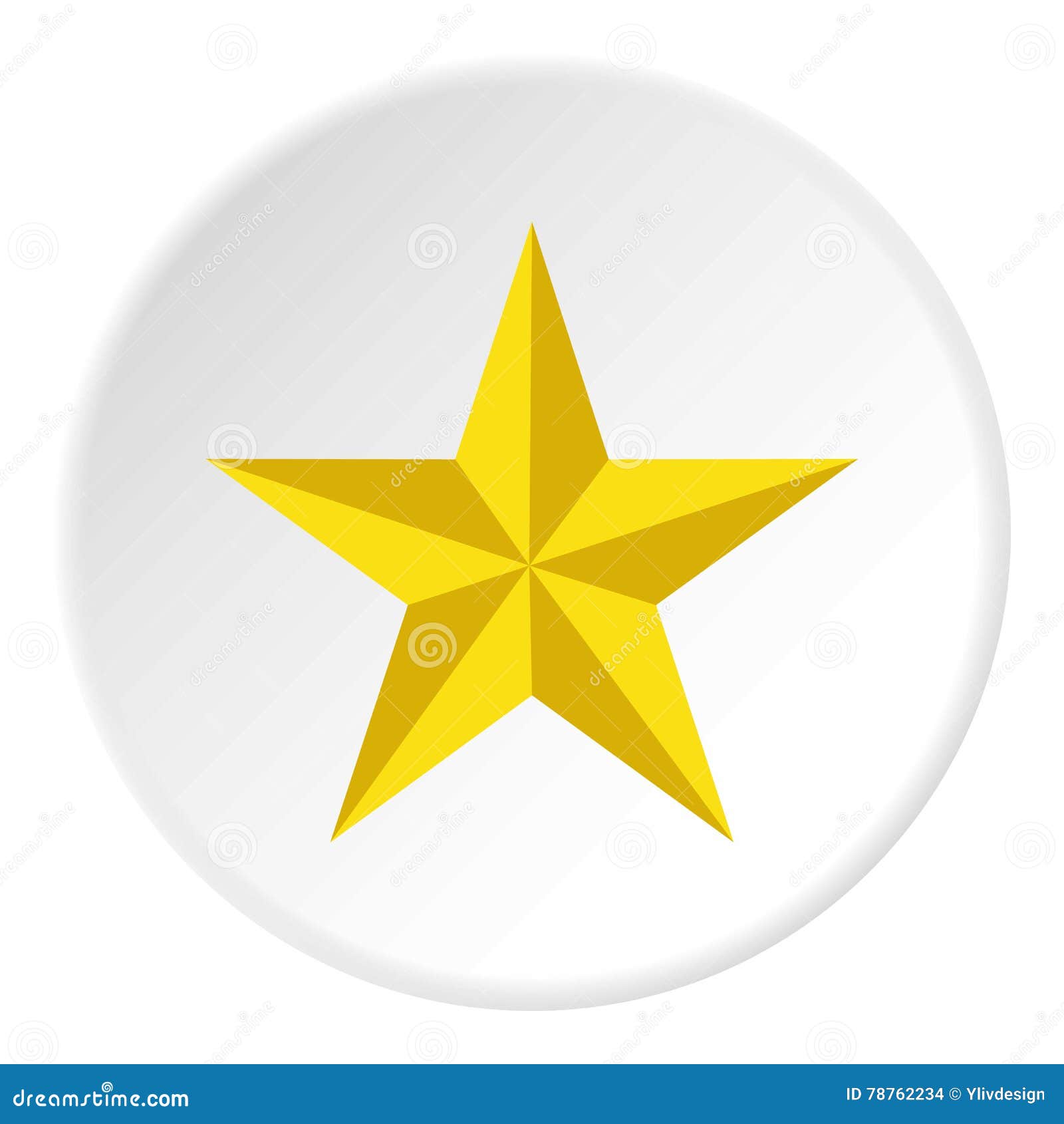 Yellow Star Icon, Flat Style Stock Vector - Illustration of asterisk ...