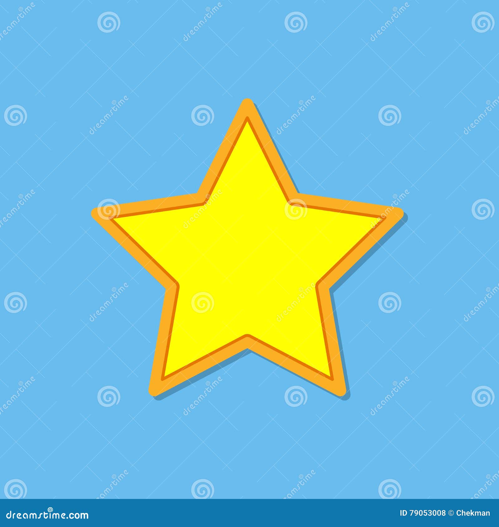 Yellow Star Icon. Vector Illustration. Stock Illustration ...