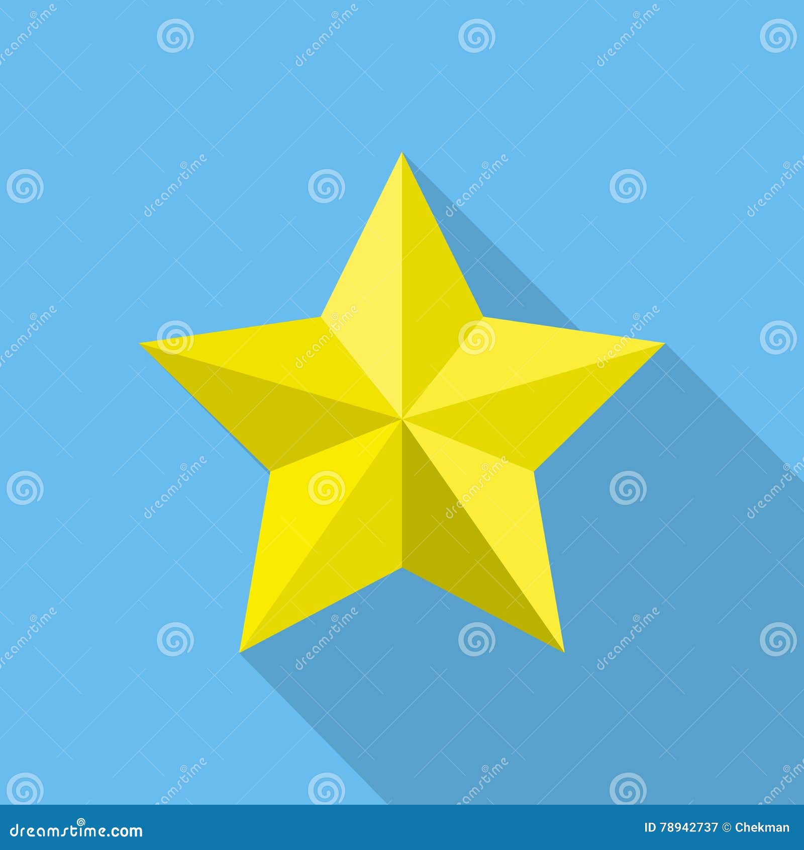 Yellow Star Icon. Vector Illustration. Stock Illustration ...