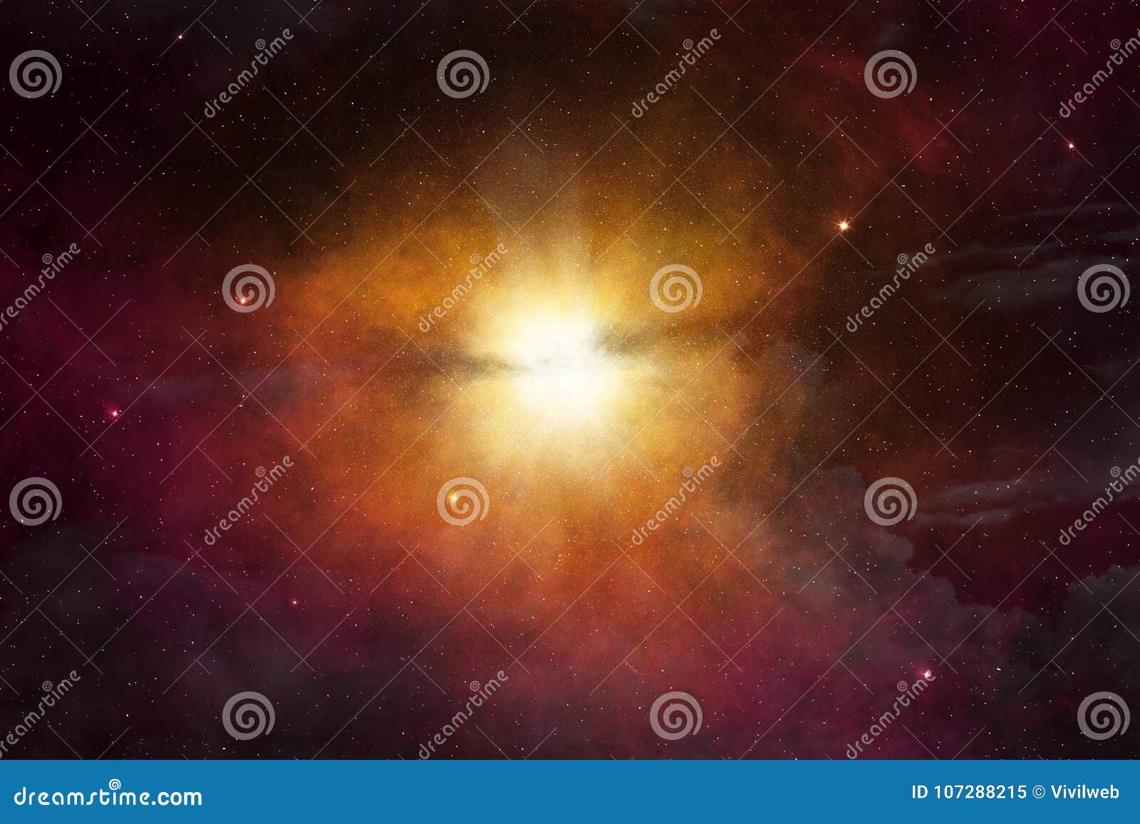 Star Light Glowing in Space Stock Illustration - Illustration of ...