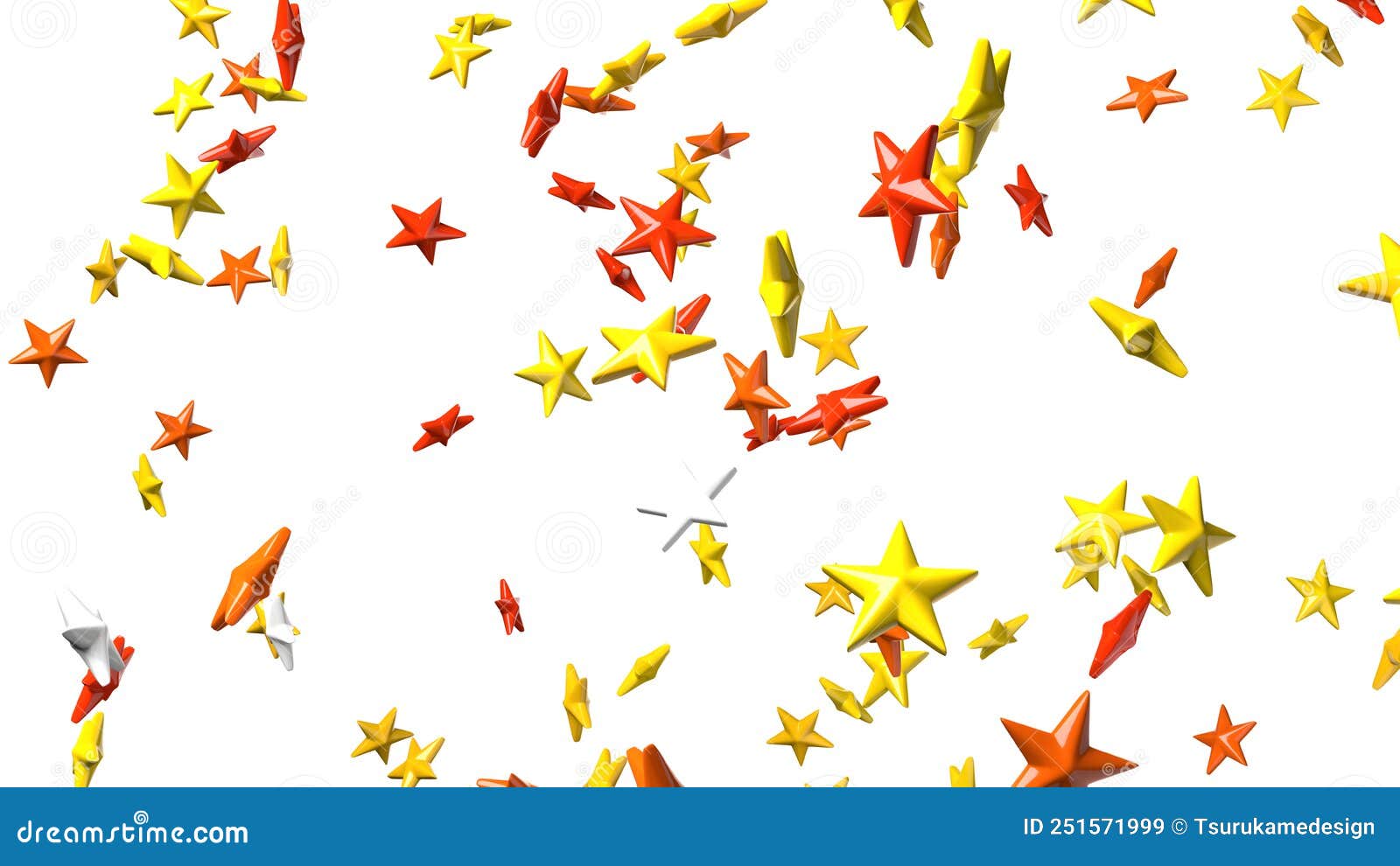 Yellow Star Objects on White Background. Stock Illustration ...