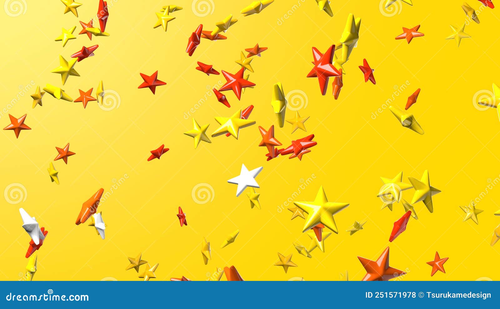 Yellow Star Objects on Yellow Background. Stock Illustration ...