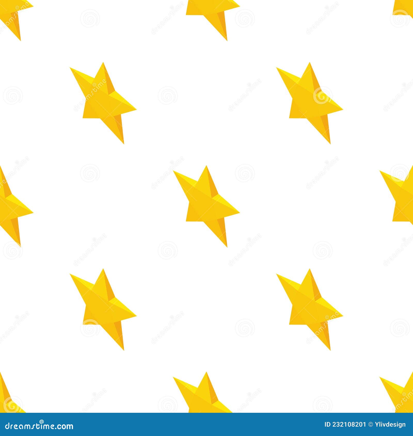 Yellow Star Pattern Seamless Vector Stock Vector - Illustration of ...