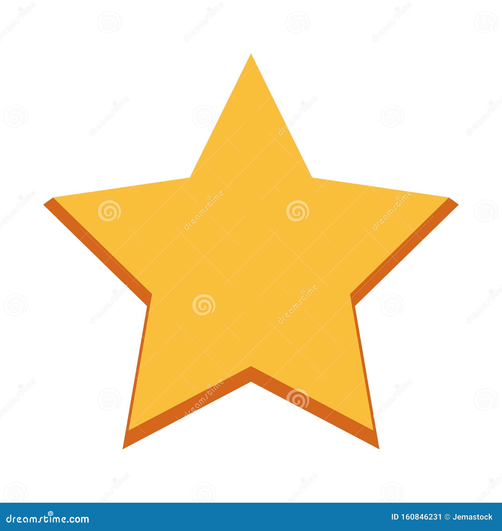 Yellow Star Shape Icon, Flat Design Stock Vector - Illustration of ...