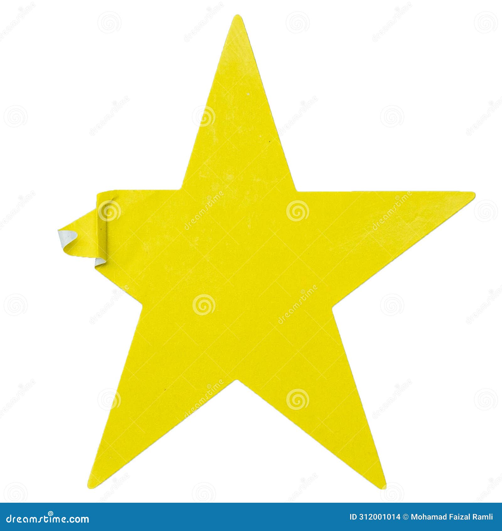 Yellow Star Shape Sticker Isolated on White Stock Photo - Image of ...