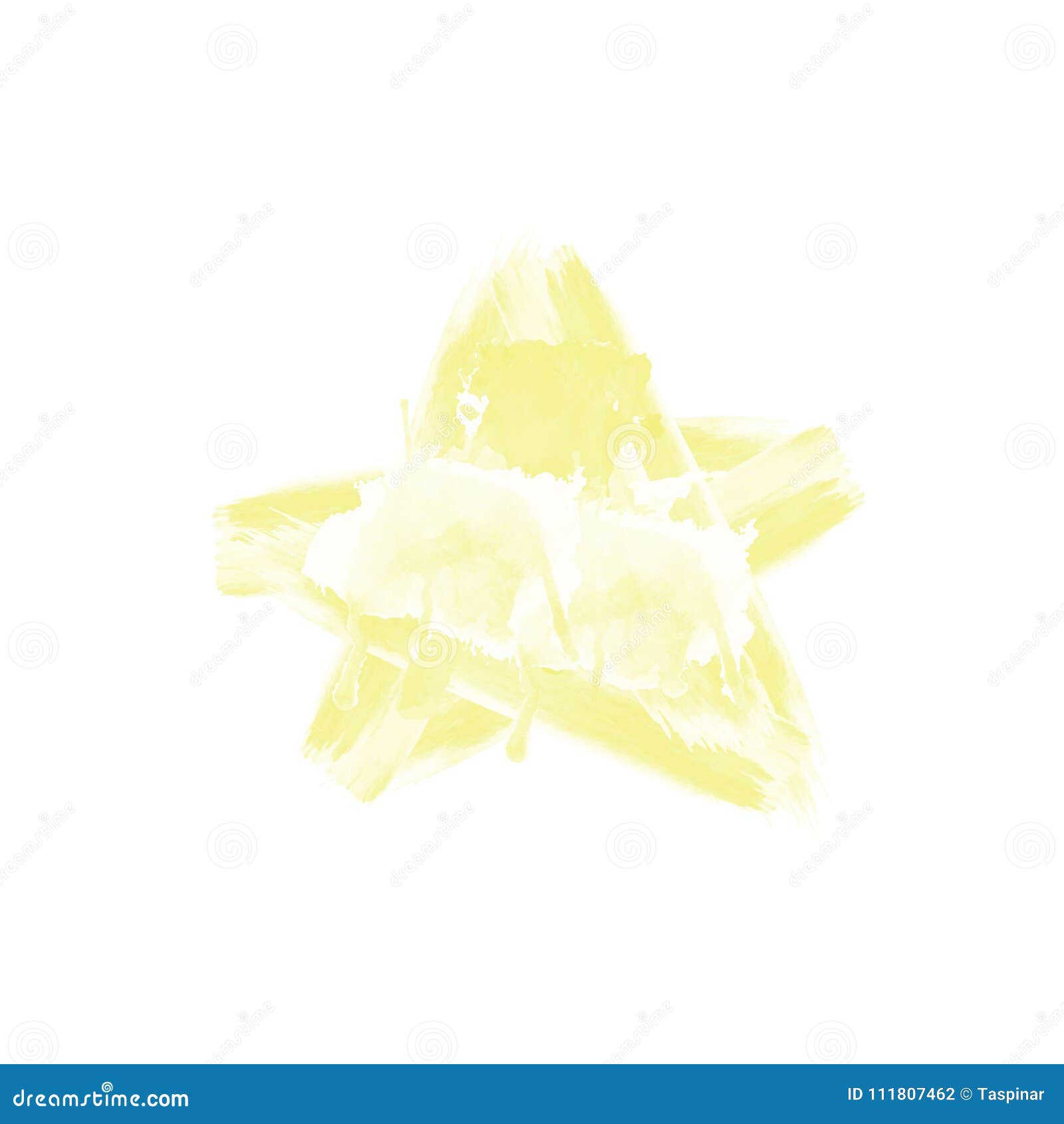 Yellow Star Watercolour Hand Drawn Eps 10 Stock Photo - Image of ...