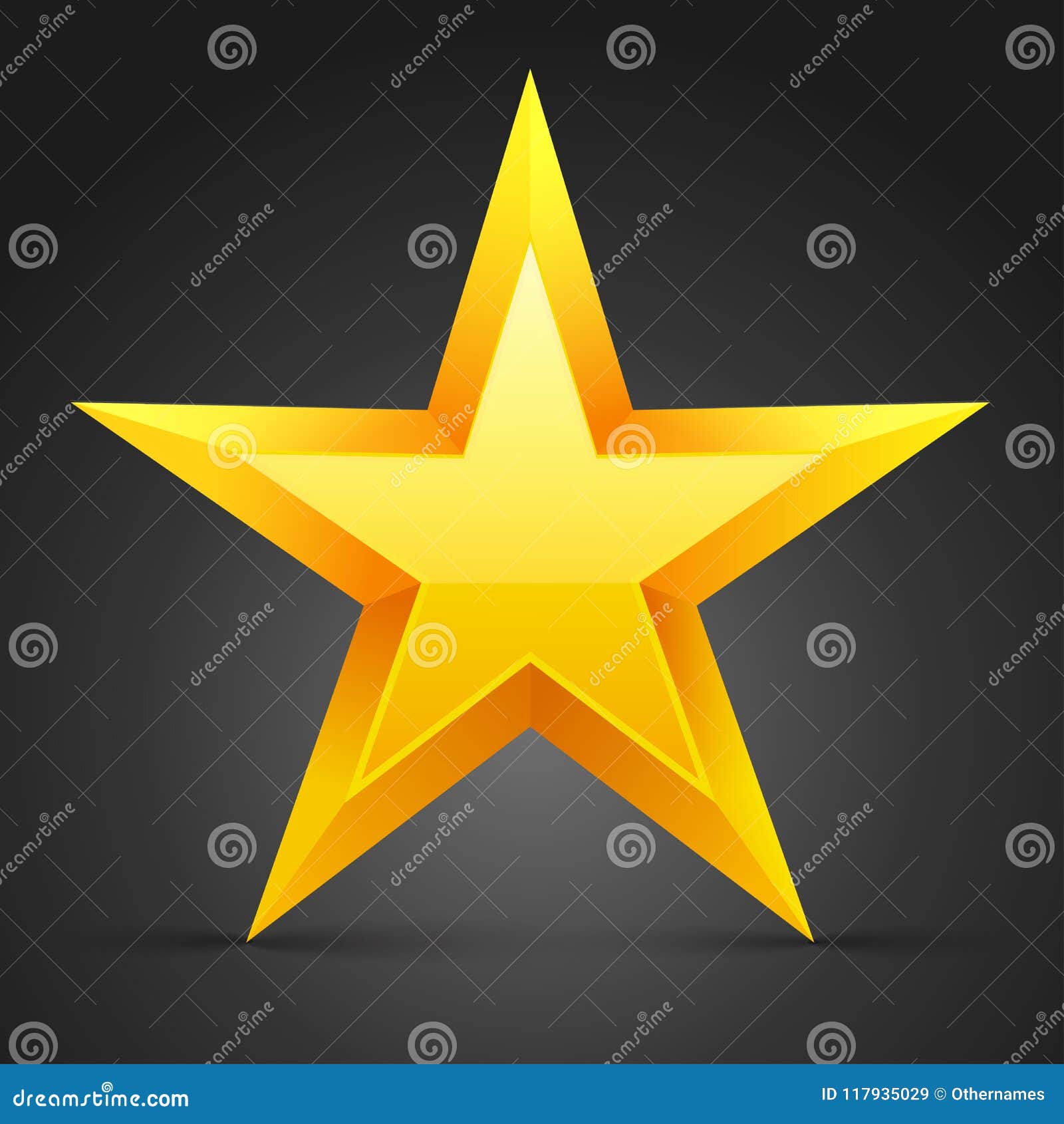 Yellow Star. Vector Illustration. Stock Vector - Illustration of icon ...