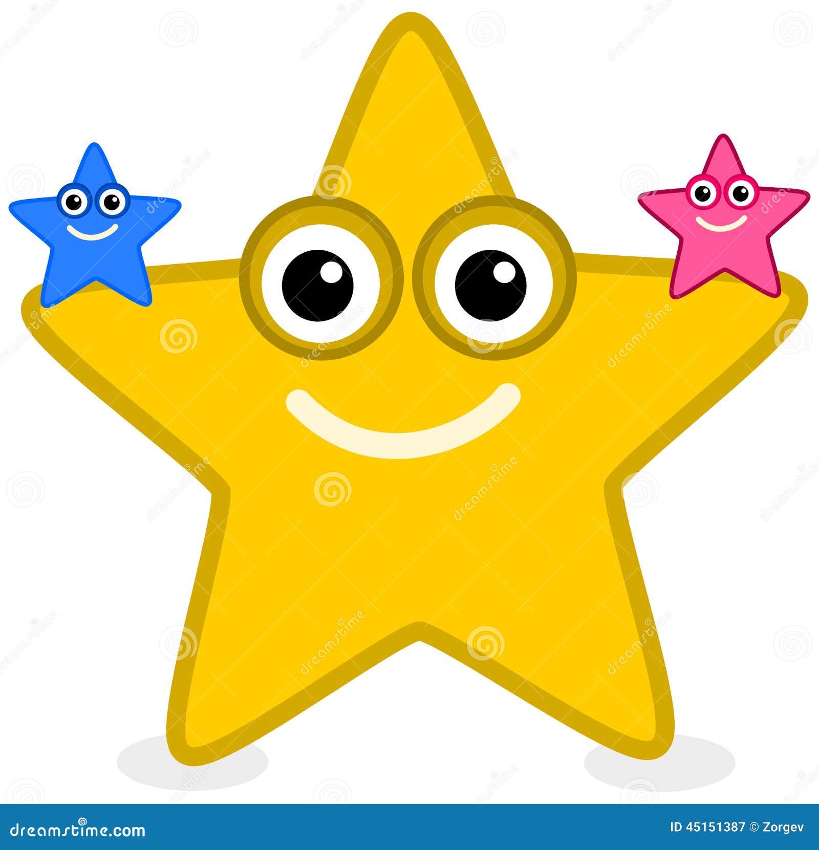 Yellow Starfish Cartoon Character With Various Angry Expressions Vector ...