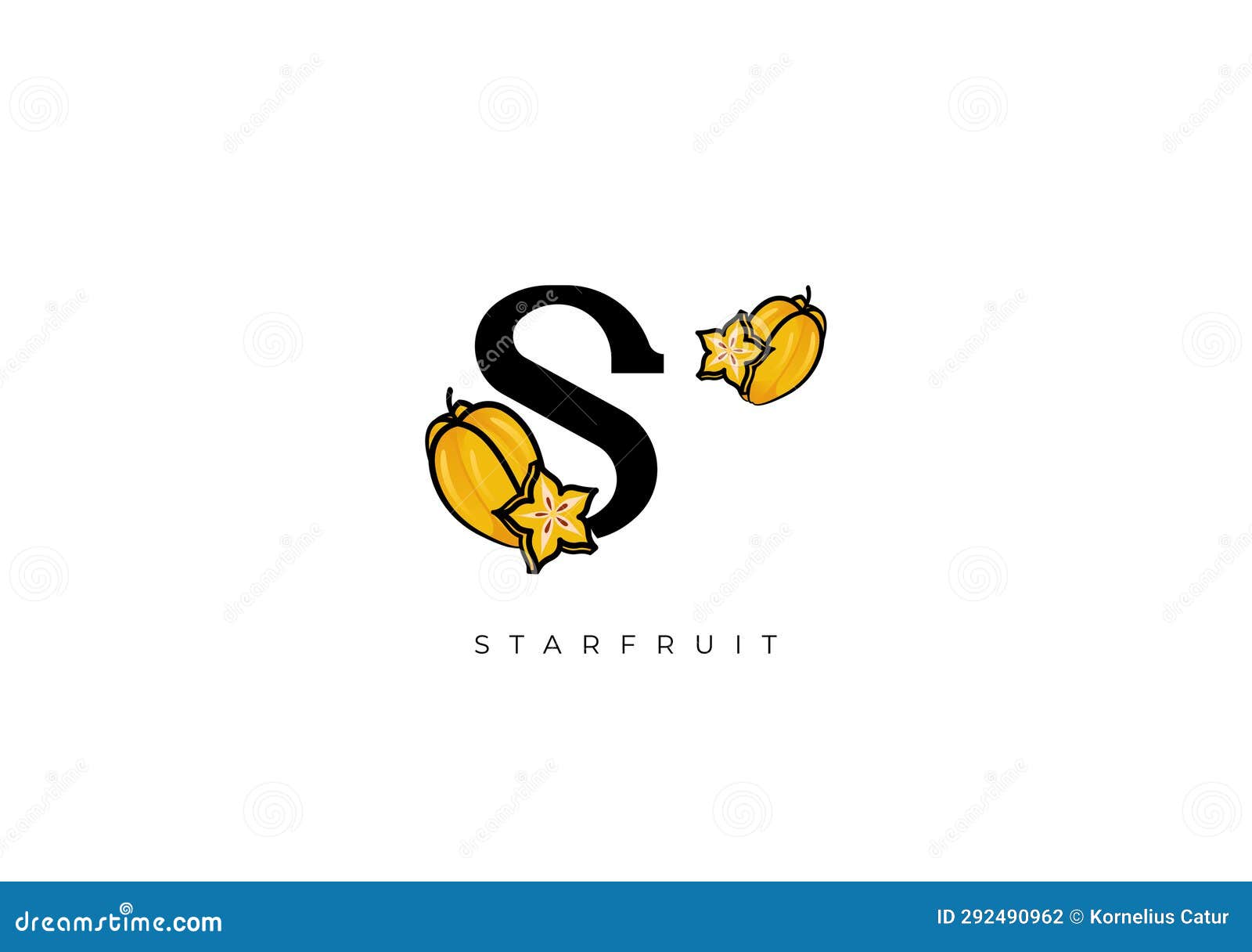 Starfruit Vector Carambola Icon. Star Fruit Averrhoa Slice Fresh ...