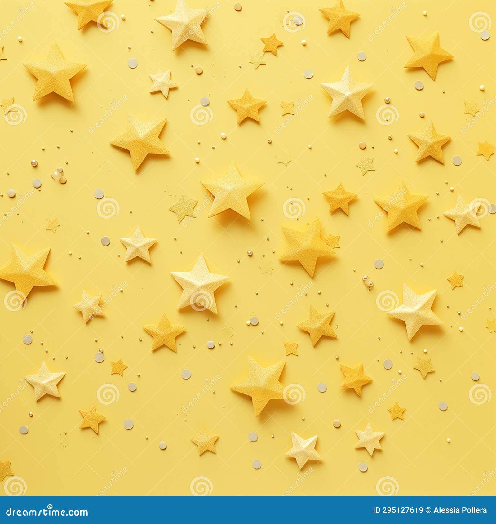 Yellow Stars on Yellow Background, Copy Space, Spark, Light Stock ...