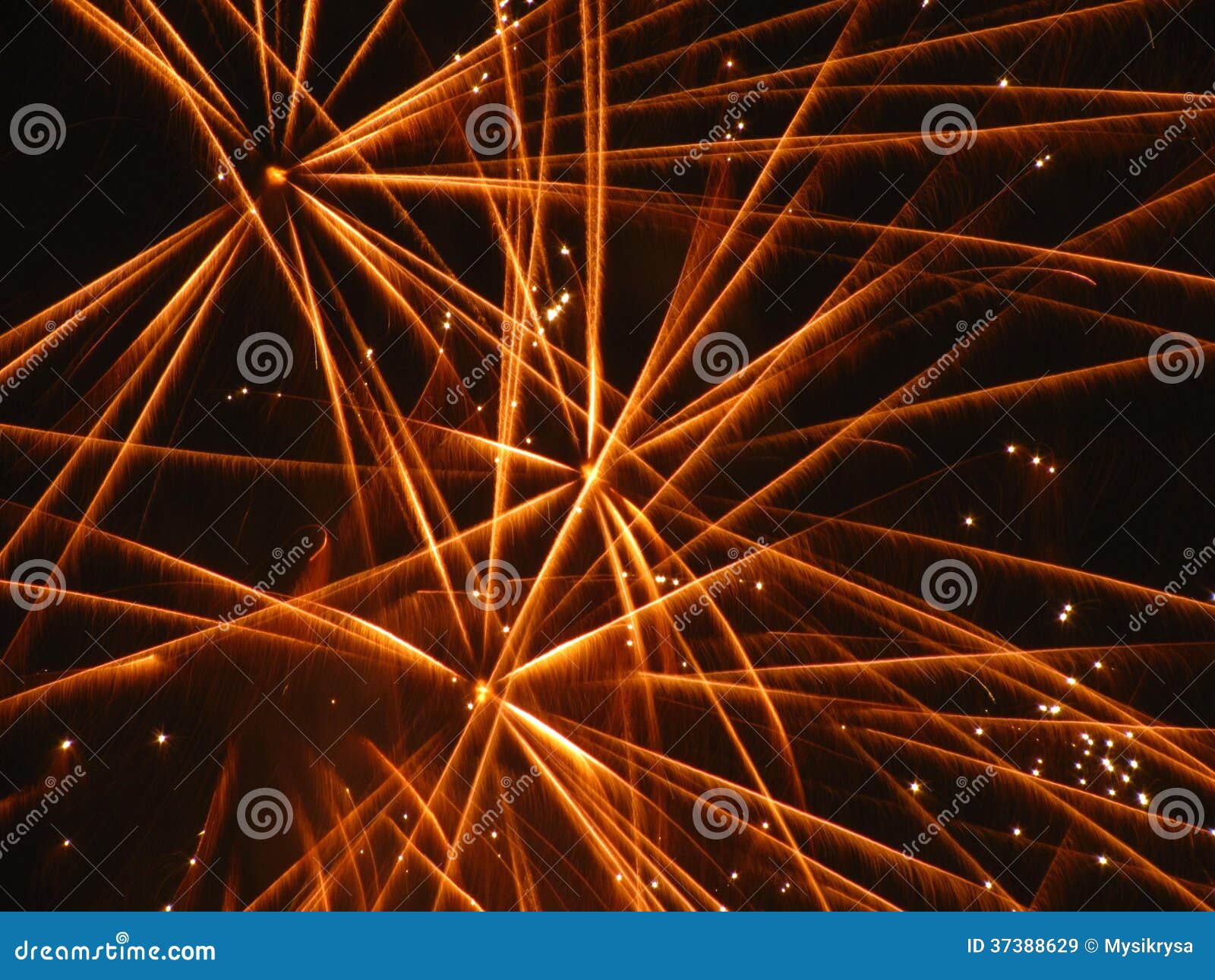 Yellow stars of fireworks stock image. Image of stars - 37388629