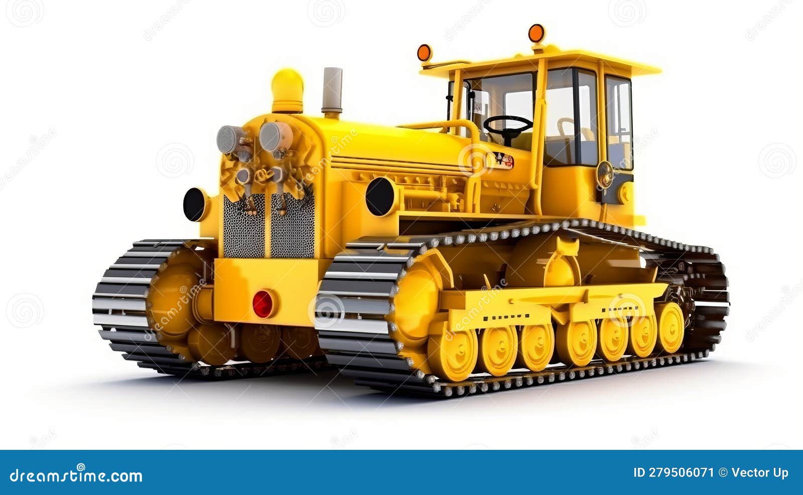 Yellow Steamroller Road Construction Machine. Generative AI Stock ...