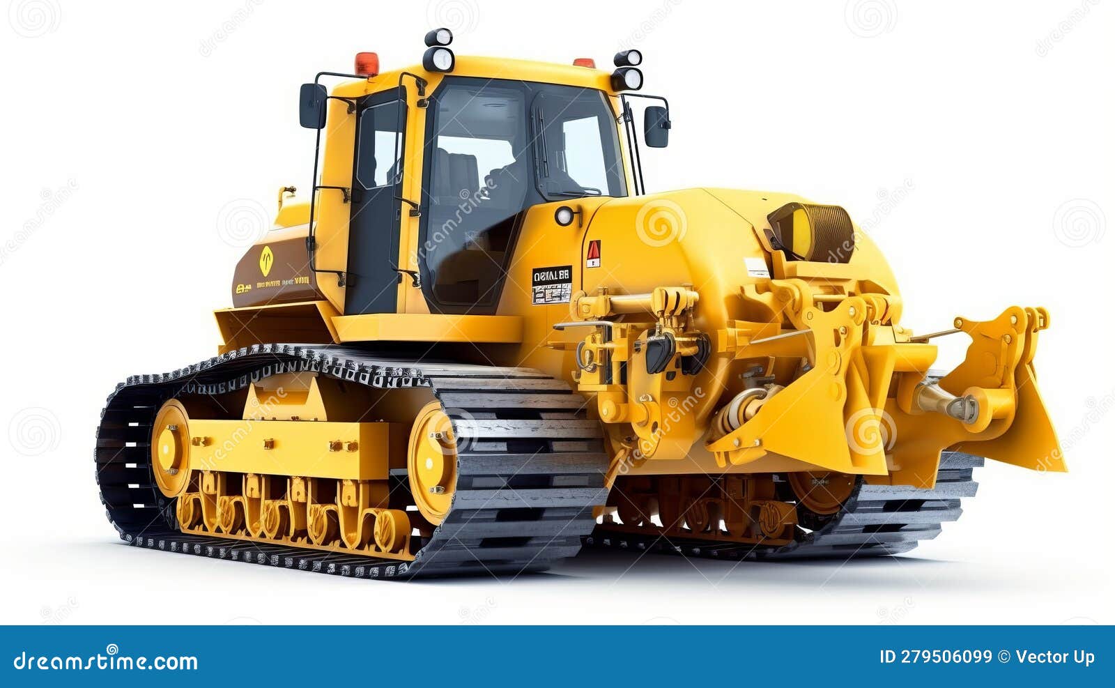 Yellow Steamroller Road Construction Machine. Generative AI Stock Image ...