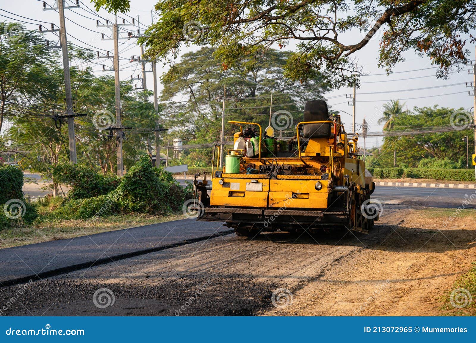 Steamroller Compactor Road Construction Side View Isolated On White ...
