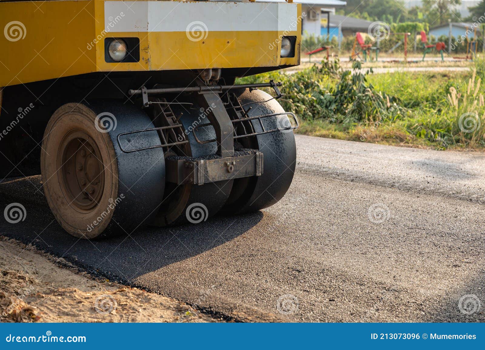 Steamroller Compactor Road Construction Side View Isolated On White ...