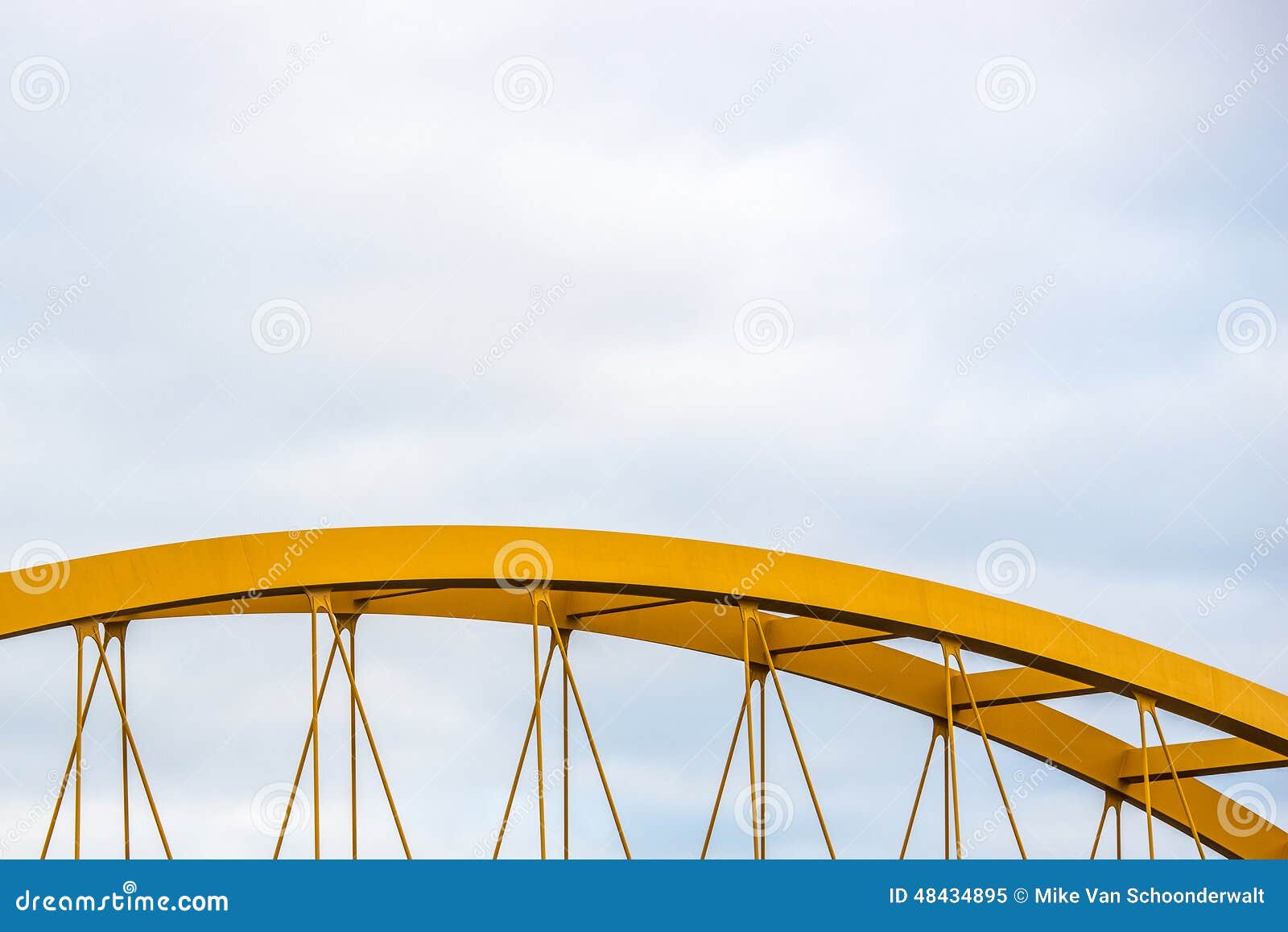 Yellow steel bridge stock image. Image of beams, cityscape - 48434895