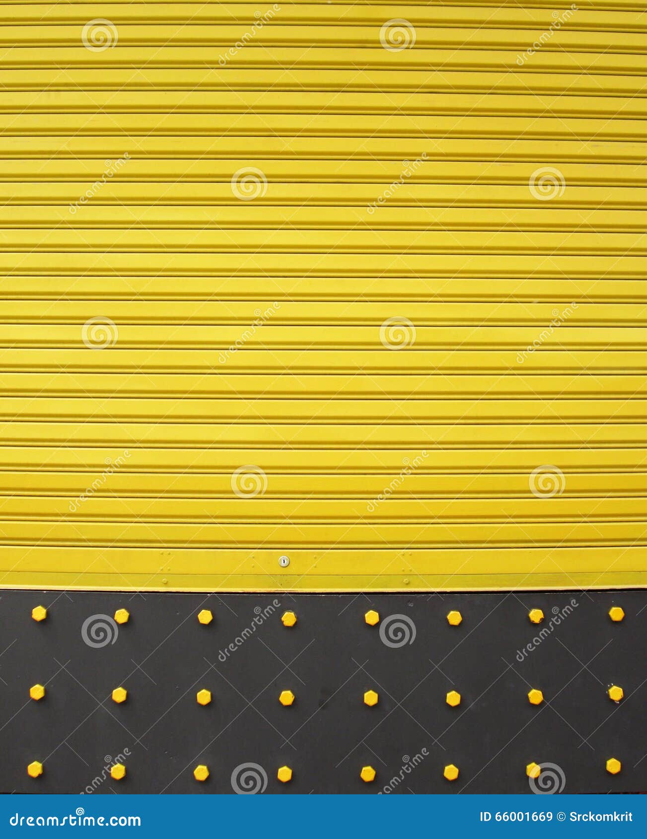 Yellow Steel doors stock image. Image of business, architectural - 66001669