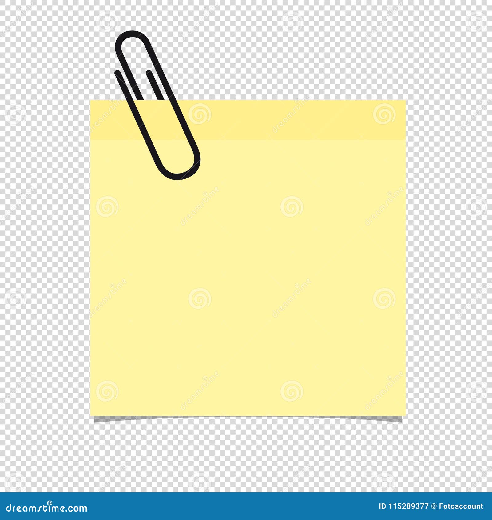 Black Paperclip Icon. Realistic Paper Clip Attachment With Shadow ...