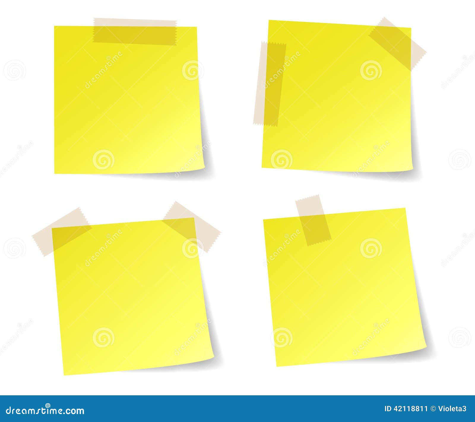 Yellow stick note papers stock vector. Illustration of yellow - 42118811