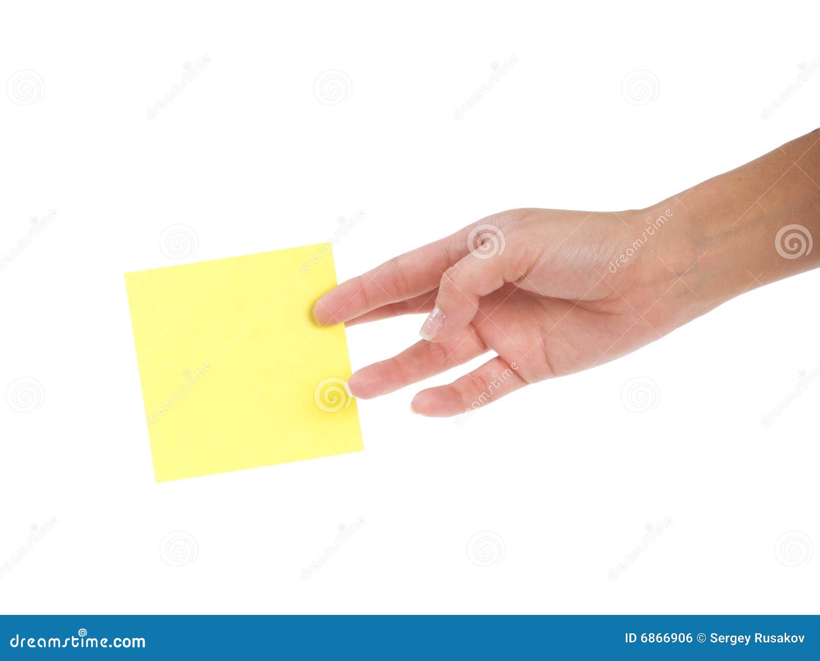 Yellow sticker stock photo. Image of holding, women, office - 6866906