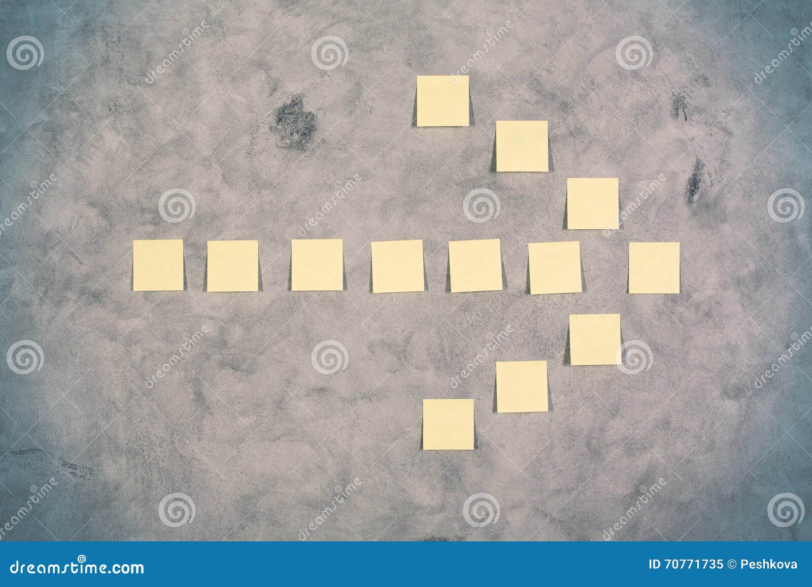 Yellow sticker arrow stock illustration. Illustration of announcement ...