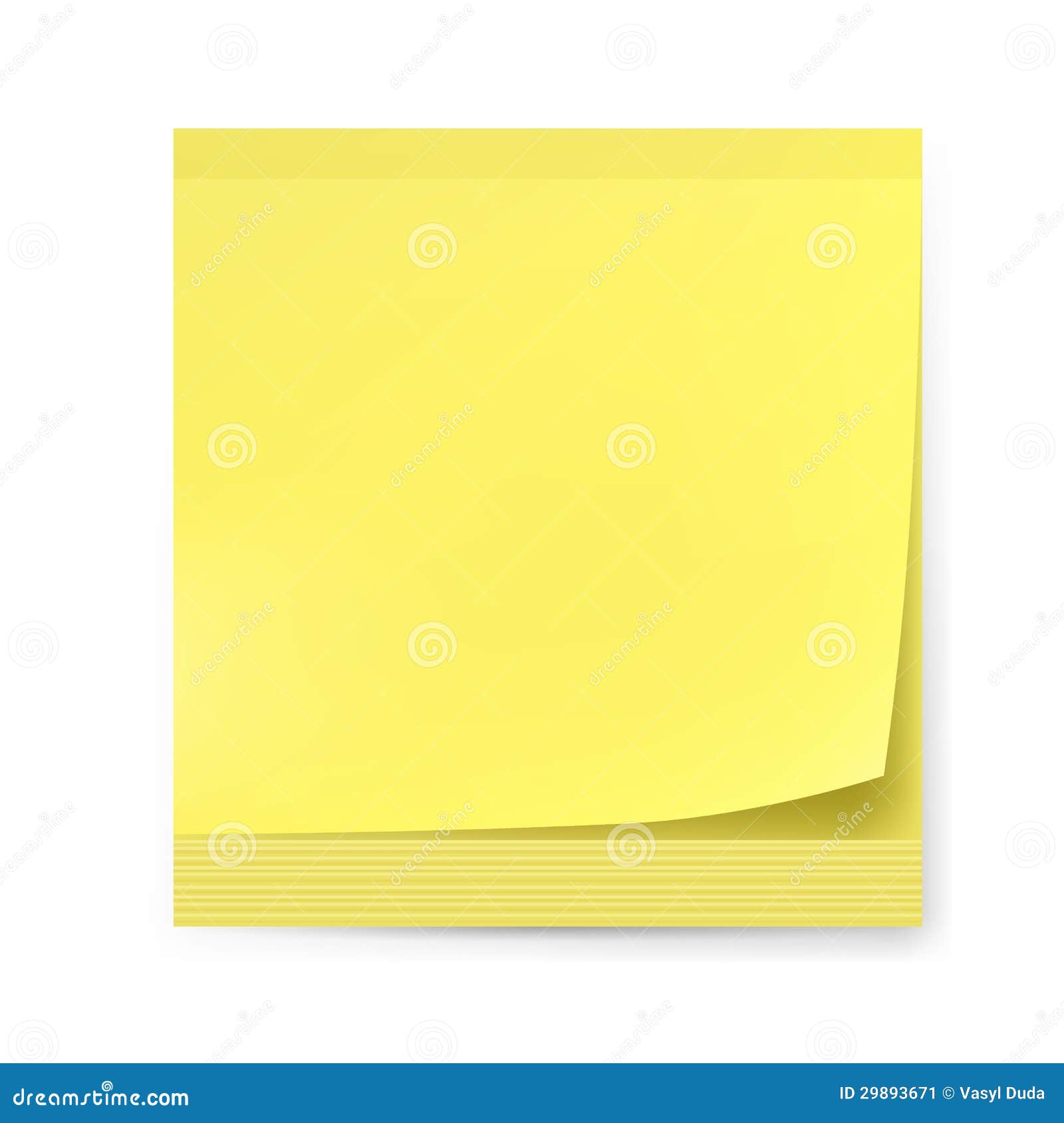 Yellow sticker. stock vector. Illustration of noticeboard - 29893671