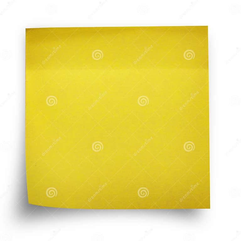 Yellow sticker paper note stock image. Image of fold - 31896919