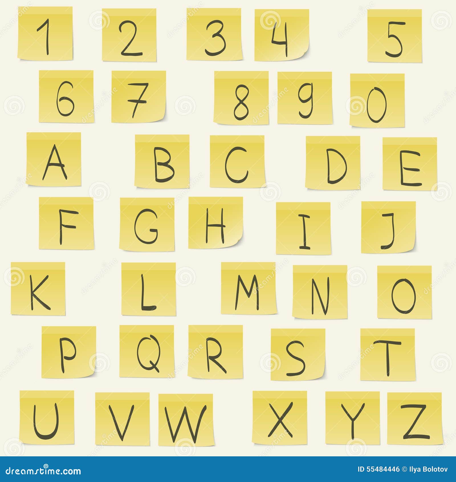 Yellow stickers stock vector. Illustration of board, paper - 55484446